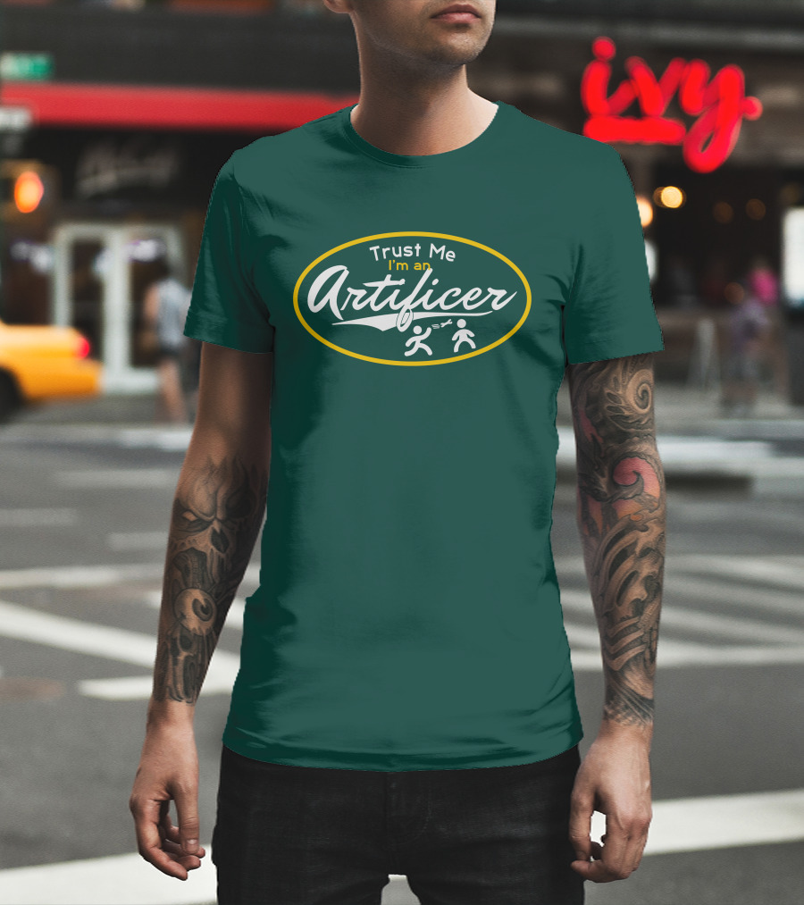 Trust Me I'm An Artificer Wand Symbols T-Shirt