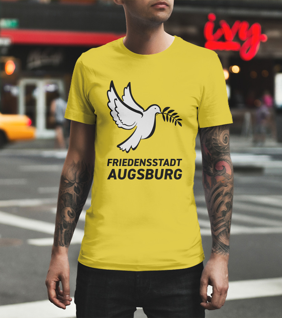 Friedensstadt Augsburg Peace Dove With Olive Branch T-Shirt