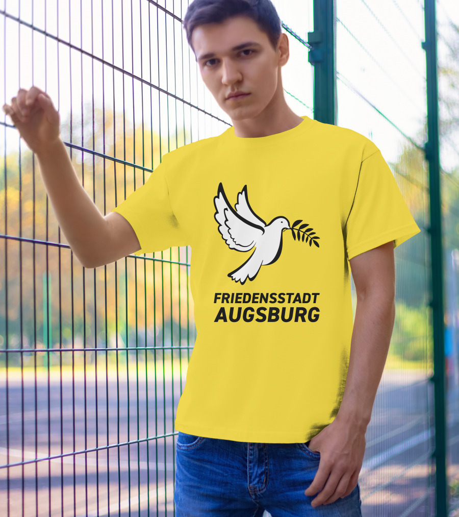 Friedensstadt Augsburg Peace Dove With Olive Branch T-Shirt