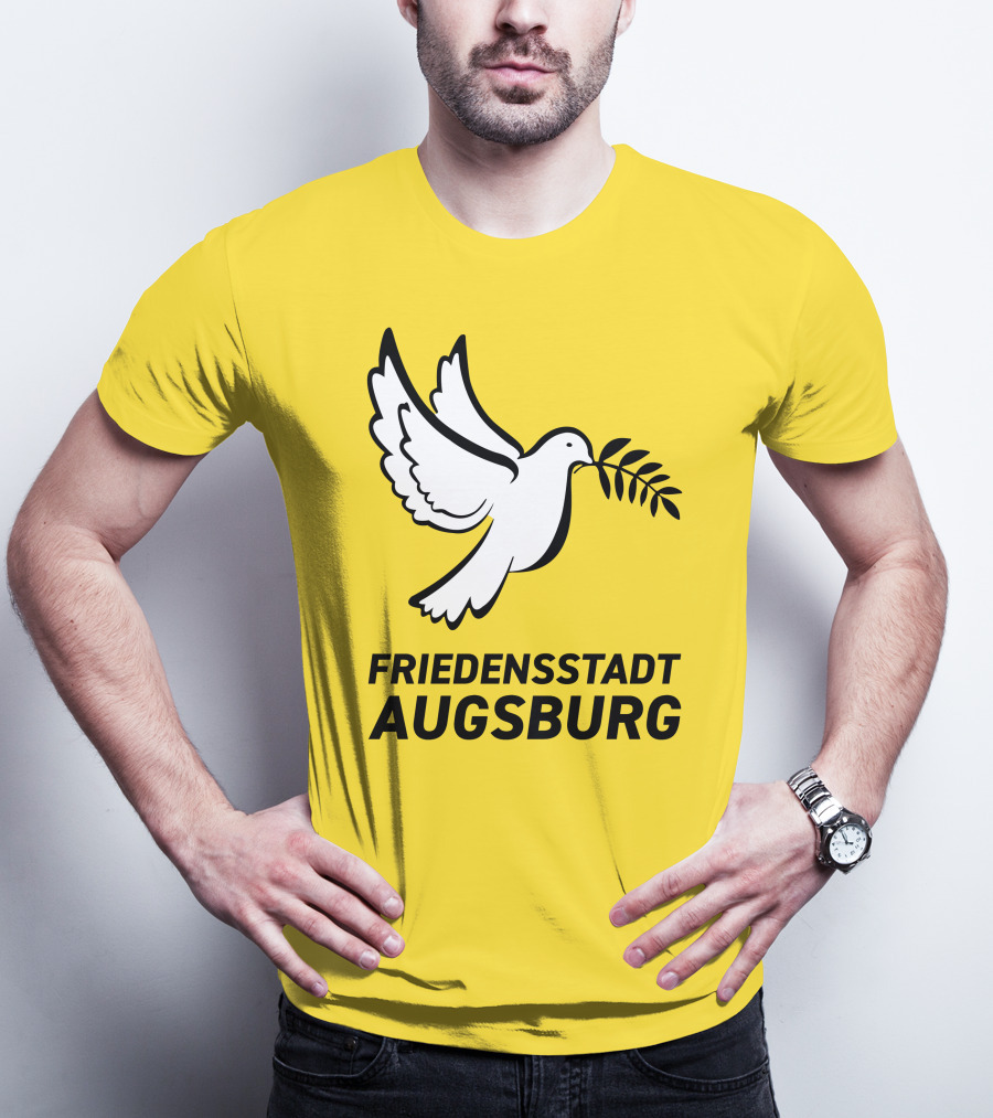 Friedensstadt Augsburg Peace Dove With Olive Branch T-Shirt