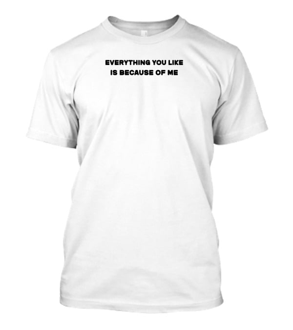 Everything You Like Is Because Of Me T-Shirt