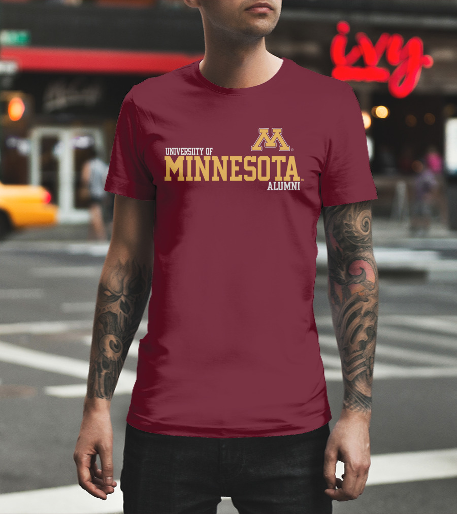 University Of Minnesota Alumni Bold Gold Maroon Iconic Collegiate T-Shirt