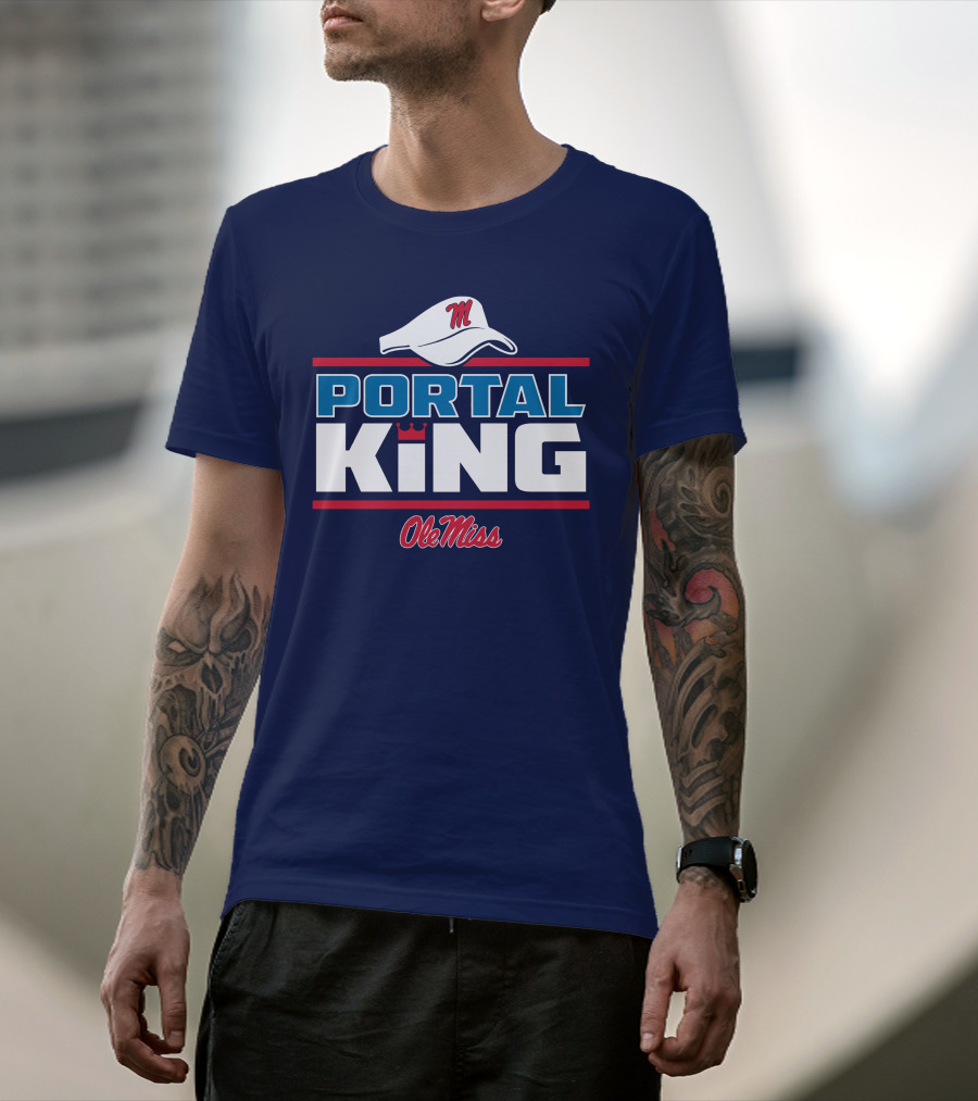 Ole Miss Portal King Football Hat T-Shirt