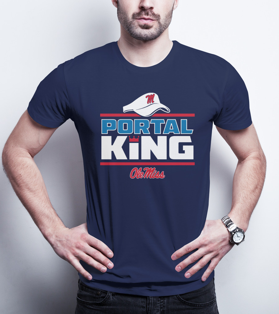 Ole Miss Portal King Football Hat T-Shirt