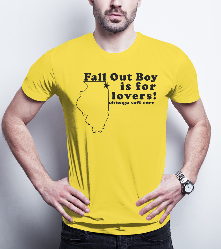 Fall Out Boy Is For Lovers Chicago Soft Core Illinois Map T-Shirt