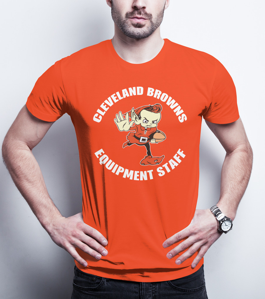 Cleveland Browns Equipment Staff Brownie Mascot T-Shirt
