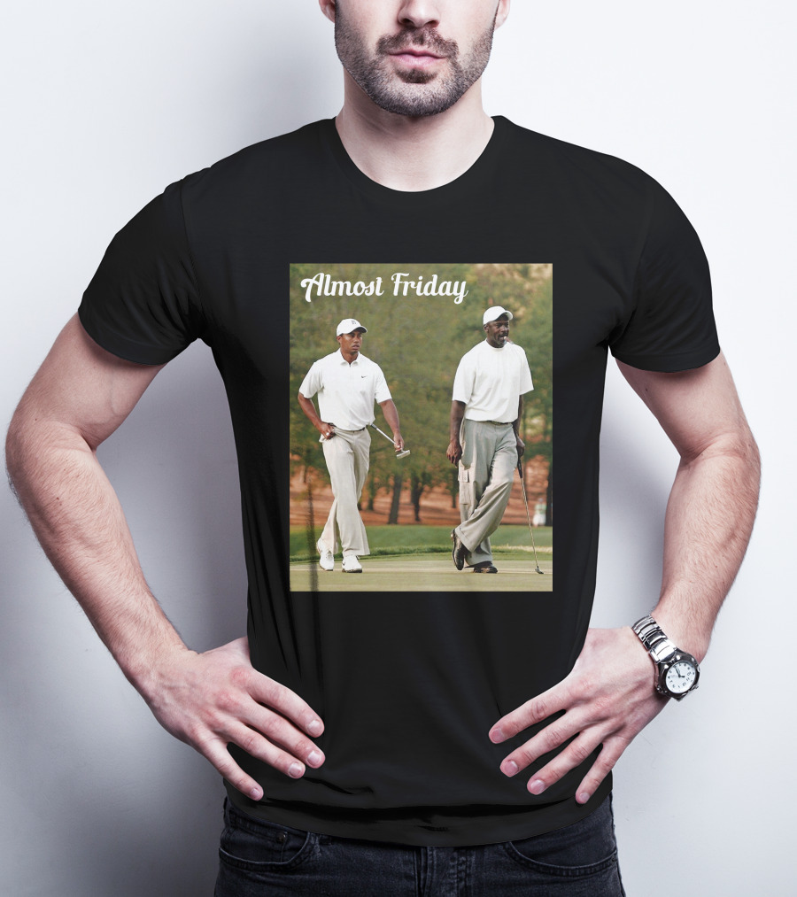 Almost Friday Golf Icons Walking Together T-Shirt