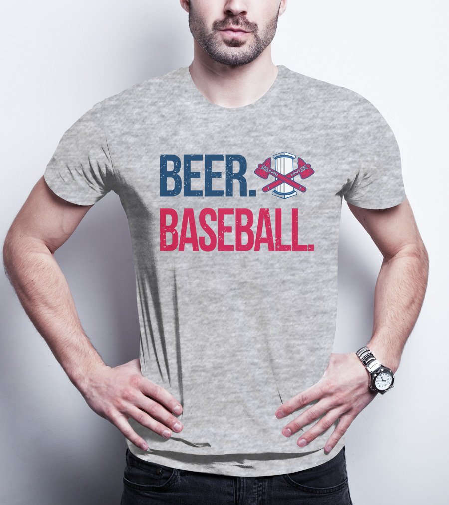 Rome Braves Beer Baseball Axe T-Shirt