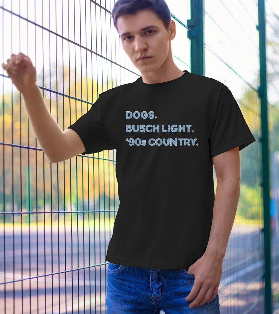 Dogs Busch Light 90s Country Retro Nostalgia T-Shirt