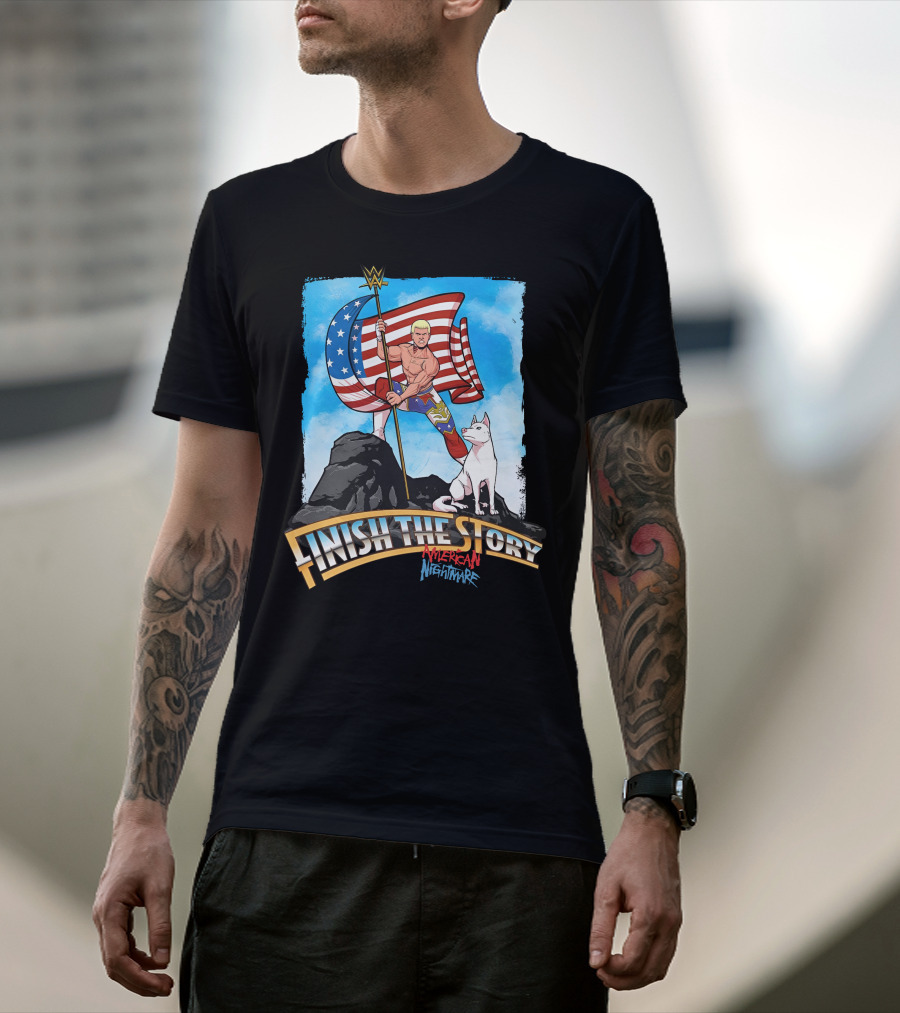 Finish The Story American Nightmare WWE Flag Gear T-Shirt