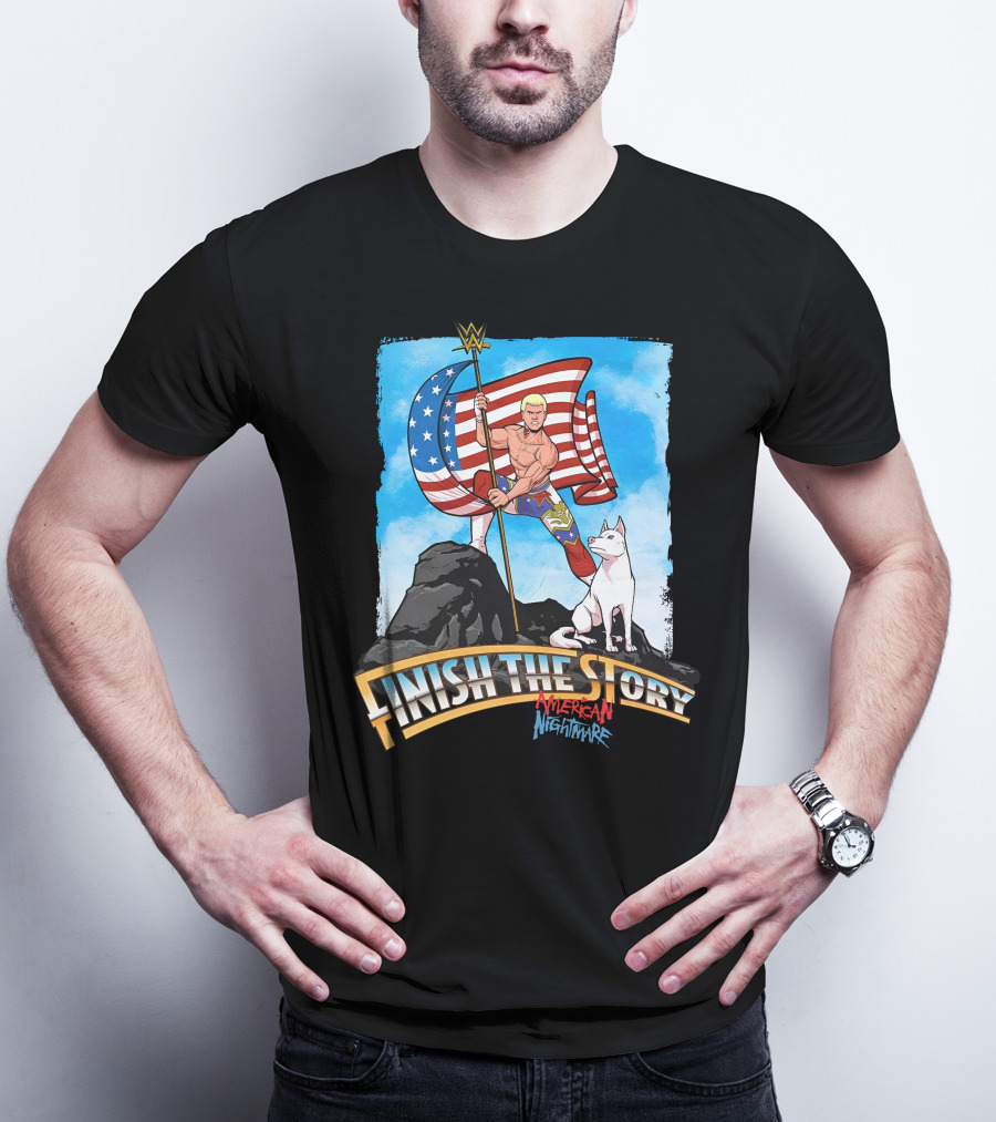 Finish The Story American Nightmare WWE Flag Gear T-Shirt