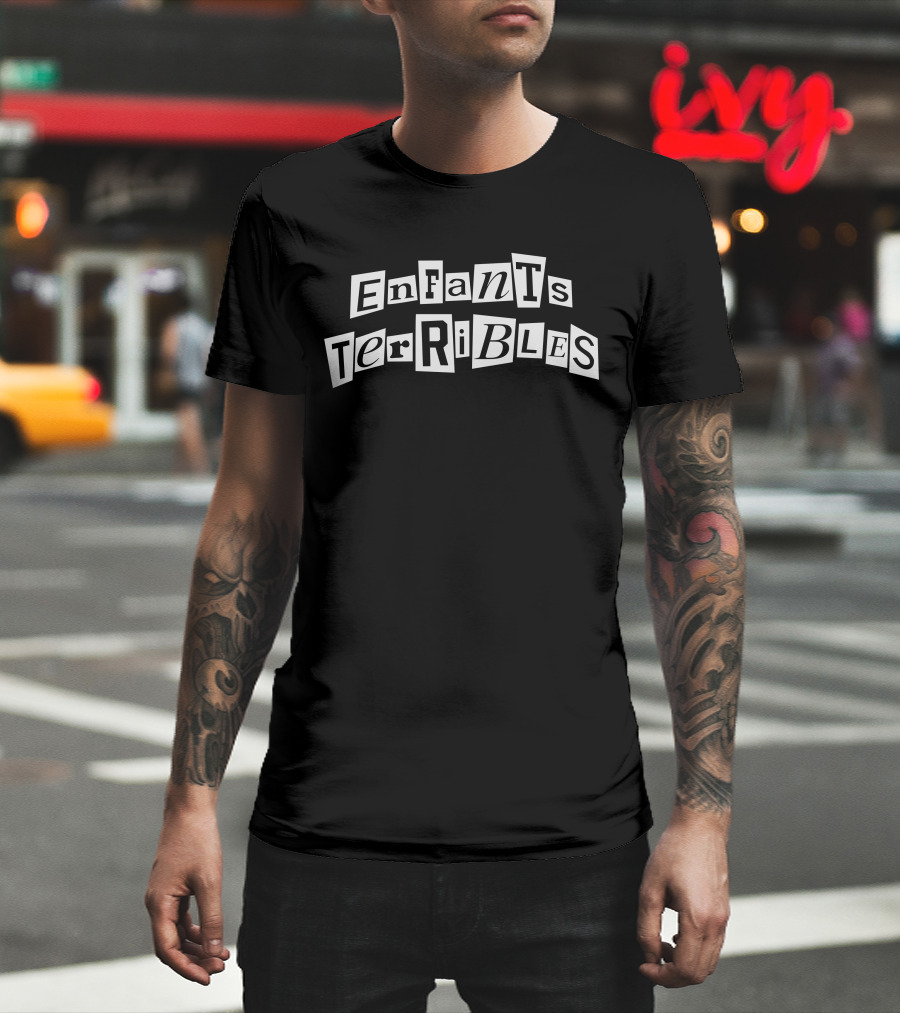 Enfants Terribles Vintage Ransom Note Style Typography T-Shirt
