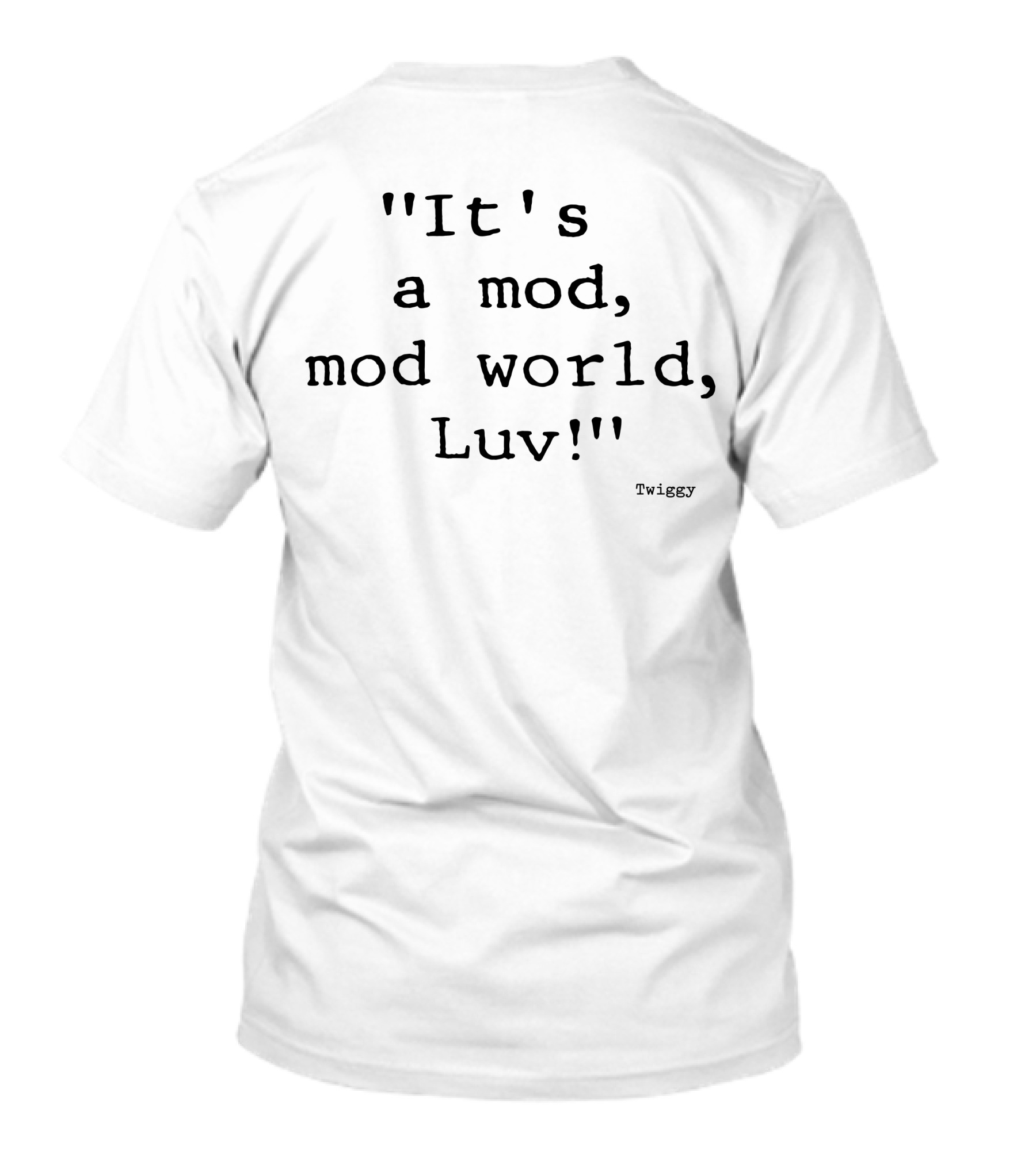 Stanley Desantis It's A Mod Mod World Luv Blonde Girl Checkered T-Shirt