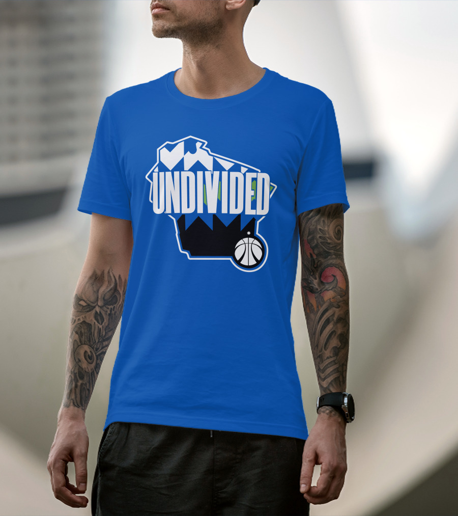 Pat Connaughton Undivided Milwaukee Basketball Map Blue T-Shirt