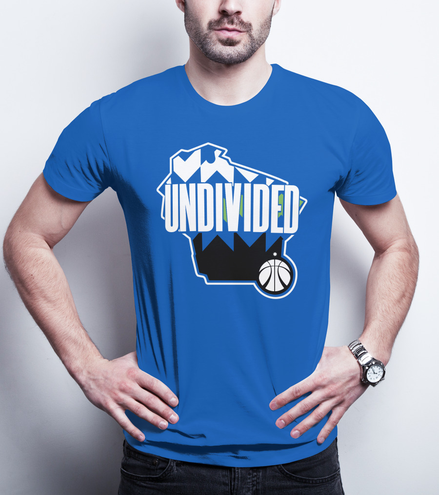 Pat Connaughton Undivided Milwaukee Basketball Map Blue T-Shirt