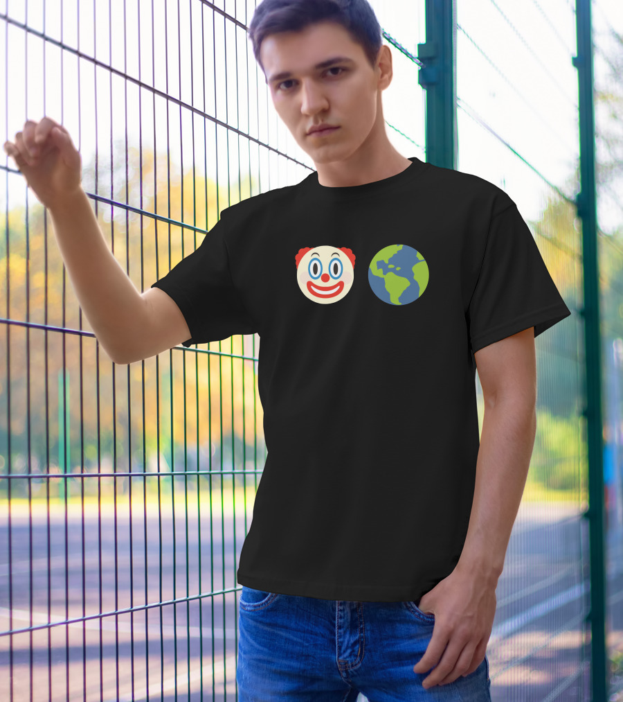 Clown World Honk Honk Emoji Face Earth T-Shirt