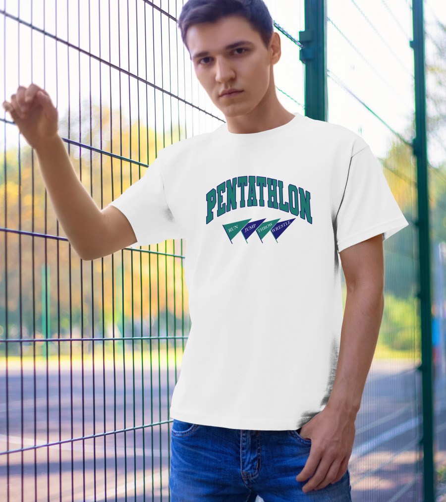 PENTATHLON RUN JUMP THROW WRESTLE T-Shirt