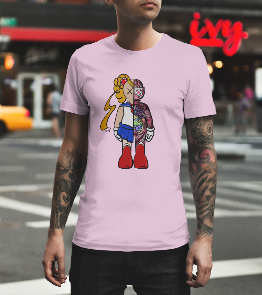 Sailor Kaws Moon Anatomical Hybrid T-Shirt