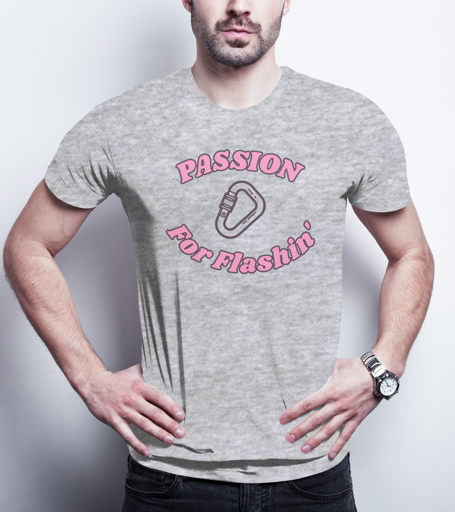 PASSION FOR FLASHIN' Carabiner Climbing Essentials T-Shirt