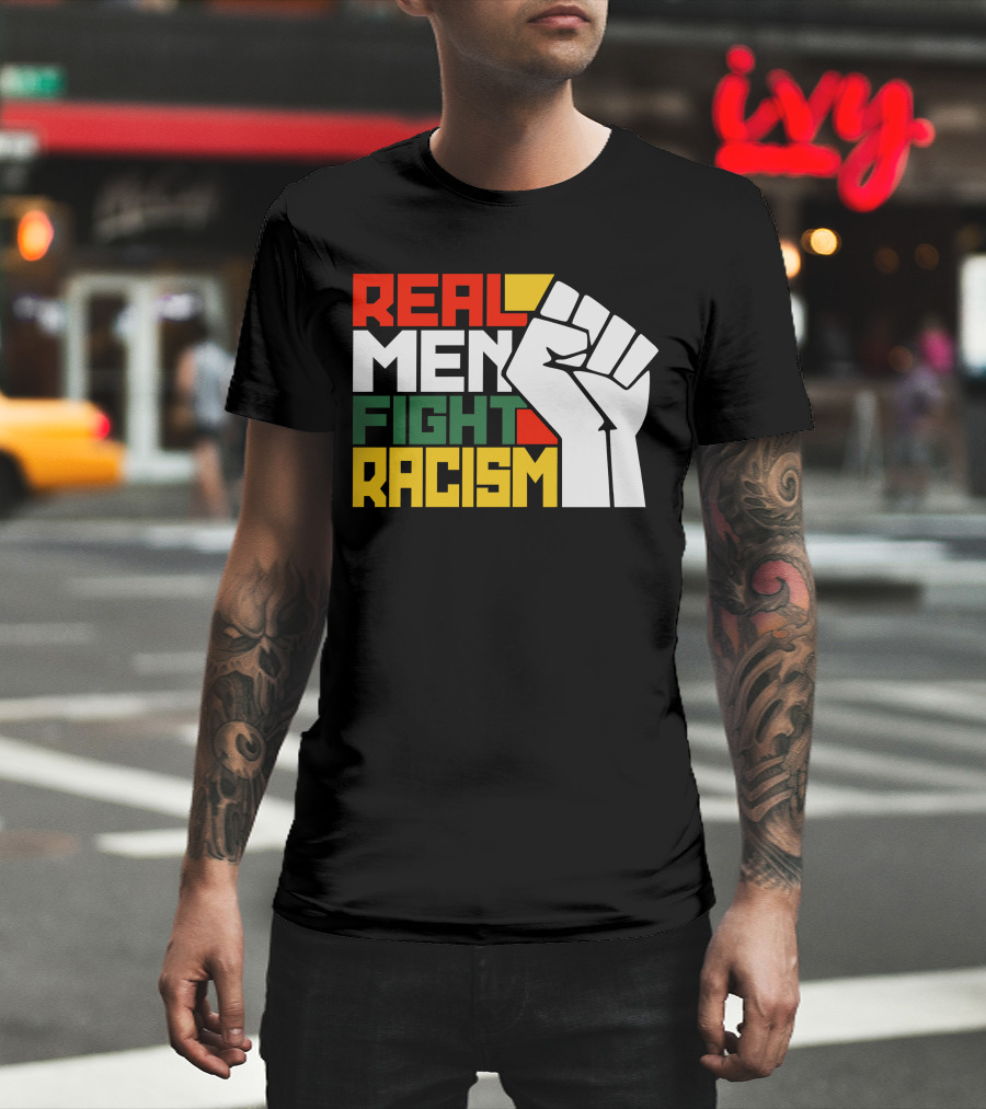 Real Men Fight Racism Silas Young Fist T-Shirt