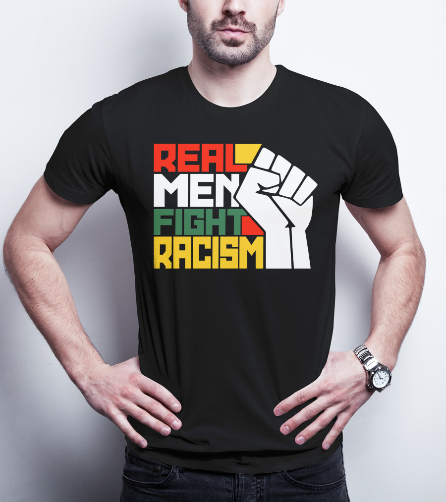 Real Men Fight Racism Silas Young Fist T-Shirt