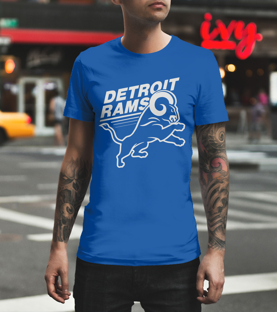 Detroit Rams Pro Sports Zone Charging Blue Ram T-Shirt
