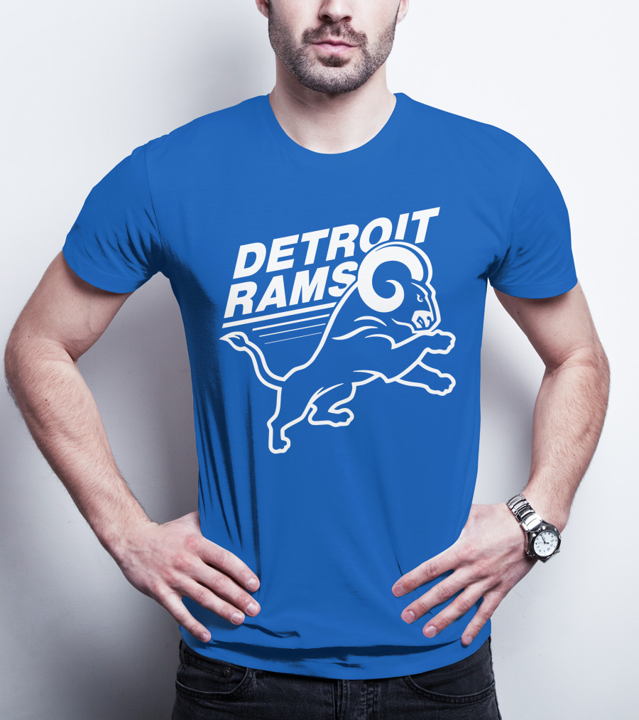 Detroit Rams Pro Sports Zone Charging Blue Ram T-Shirt