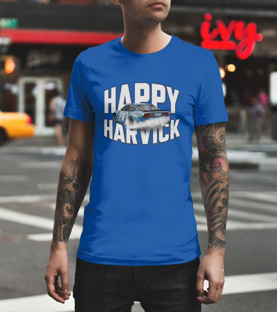Happy Harvick Busch Racing Car Number 4 T-Shirt