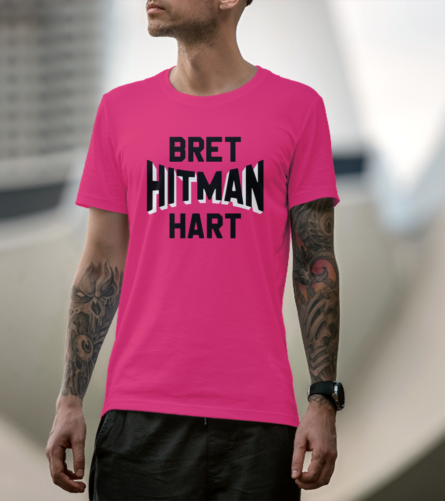 Bret Hitman Hart Retro Graphic 80s Wrestling T-Shirt