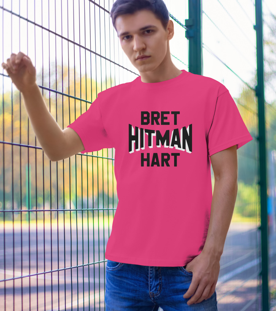 Bret Hitman Hart Retro Graphic 80s Wrestling T-Shirt