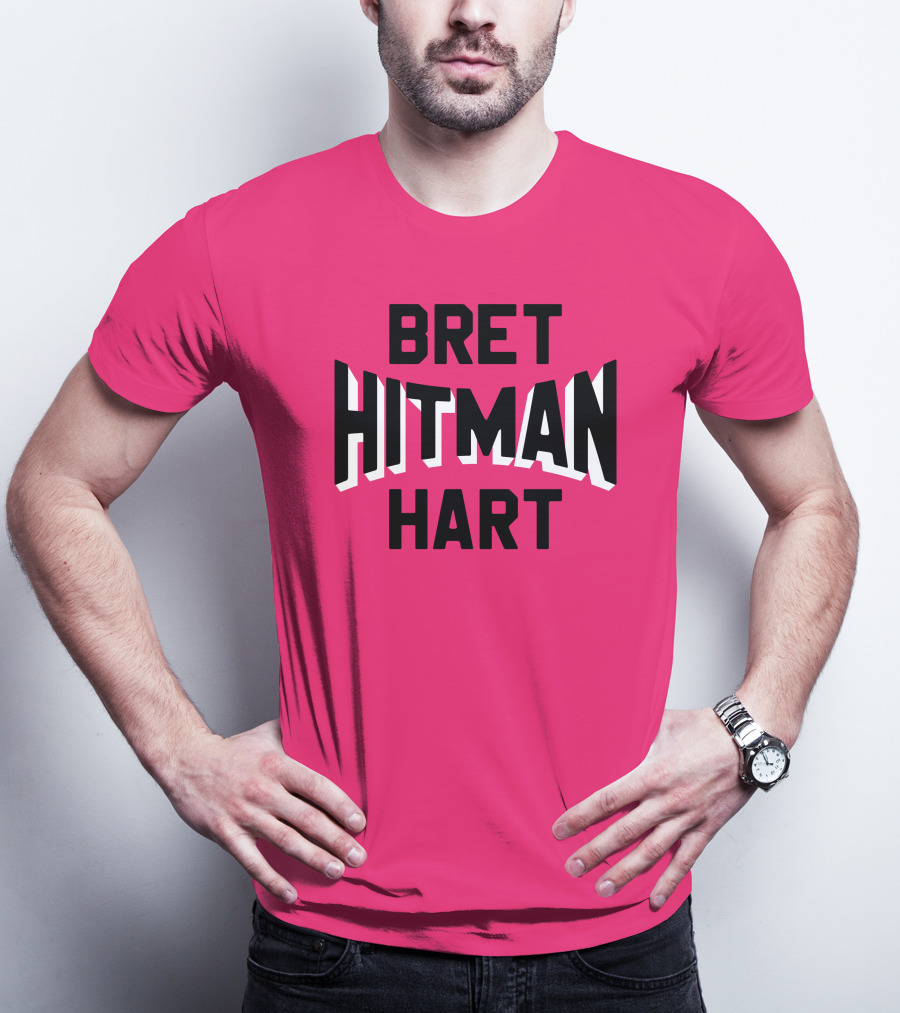 Bret Hitman Hart Retro Graphic 80s Wrestling T-Shirt