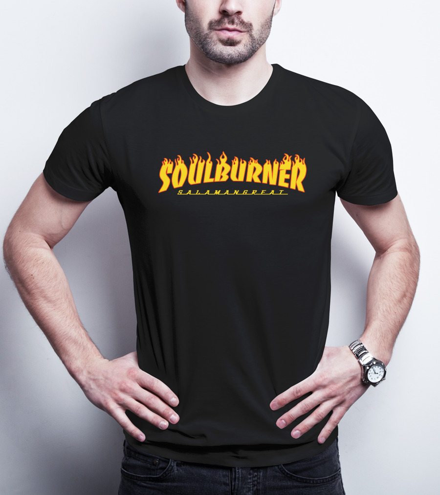 Soulburner Salamangreat Fiery Flame Text T-Shirt