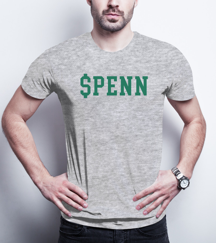 Mintzy $Penn Green Typography T-Shirt