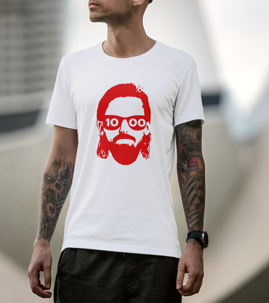 Detroit Red Wings Marc Staal 1000th Game Beard T-Shirt