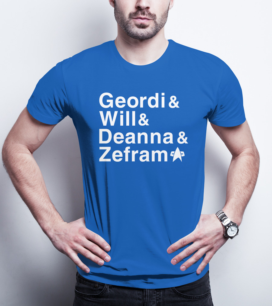 Geordi And Will And Deanna And Zefram Star Trek T-Shirt