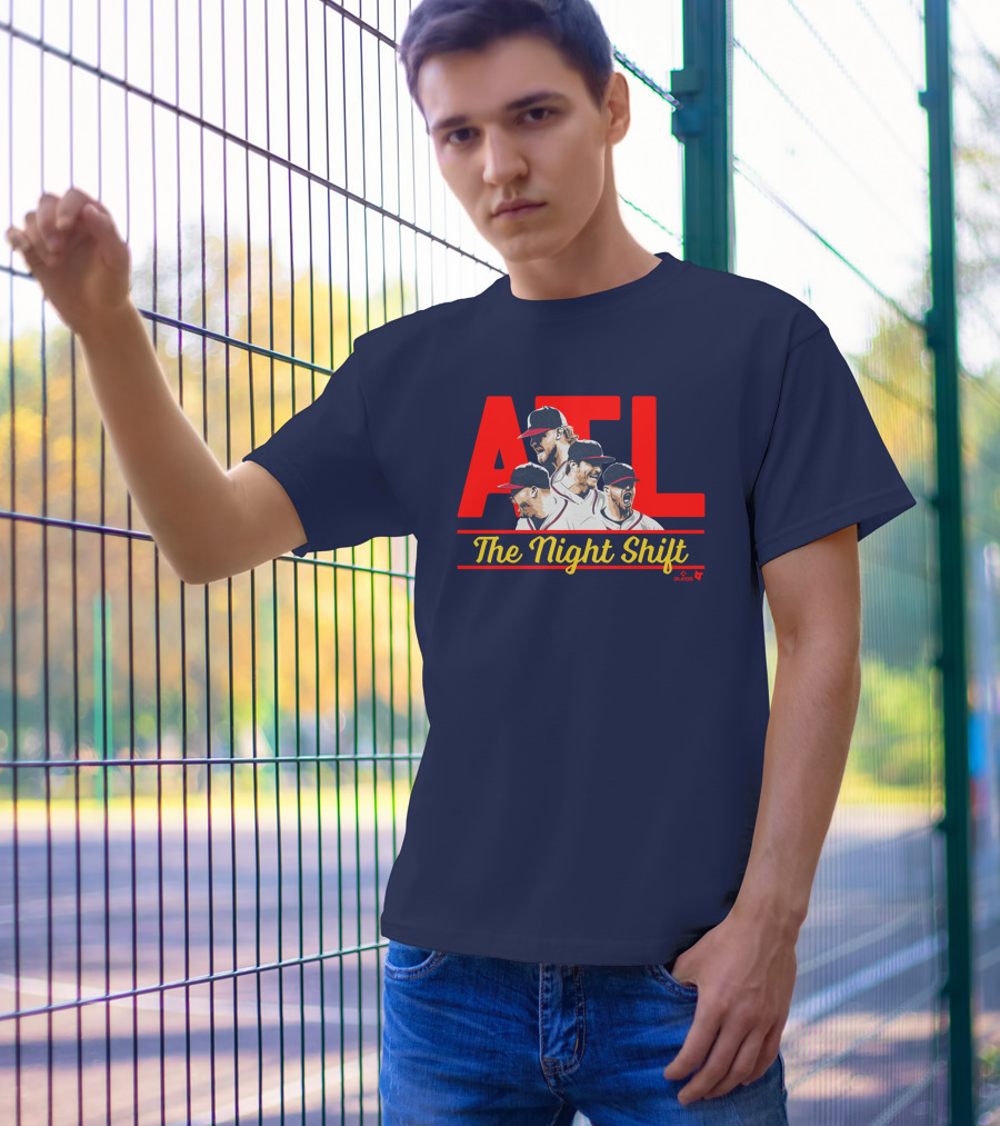 Breakingt Merch Atlanta The Night Shift Mlbpa Licensed ATL Players T-Shirt