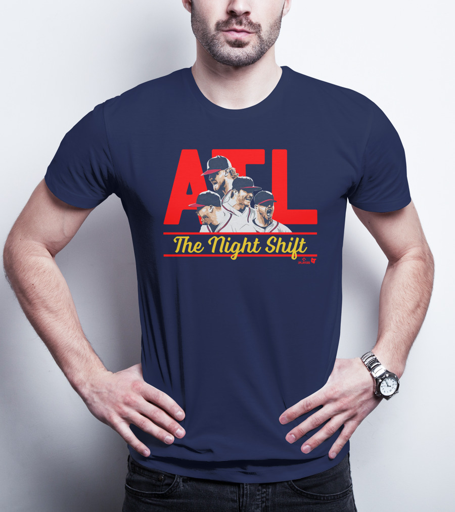 Breakingt Merch Atlanta The Night Shift Mlbpa Licensed ATL Players T-Shirt
