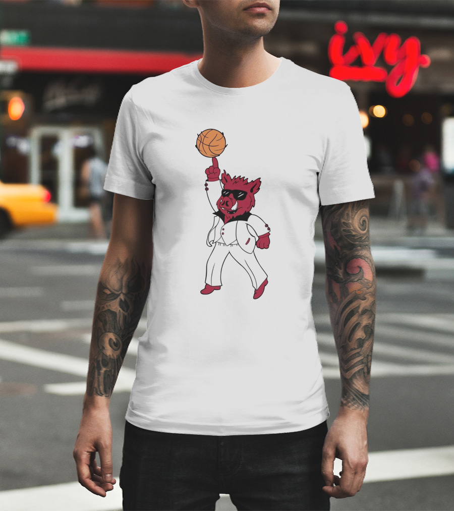 Merch Dancing Hog Basketball Arkansas T-Shirt