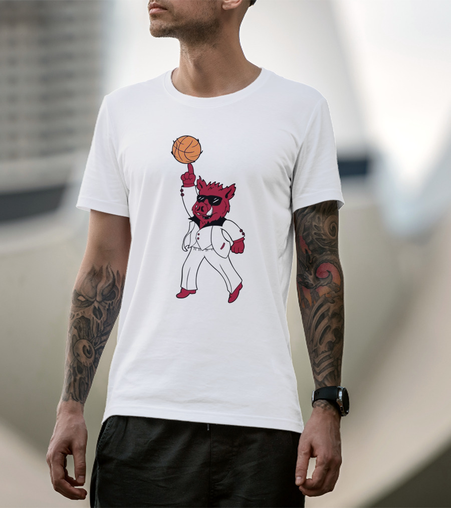 Merch Dancing Hog Basketball Arkansas T-Shirt