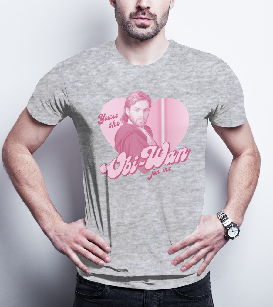 Star Wars Valentine's Day You're The Obi-Wan For Me Pink Heart T-Shirt
