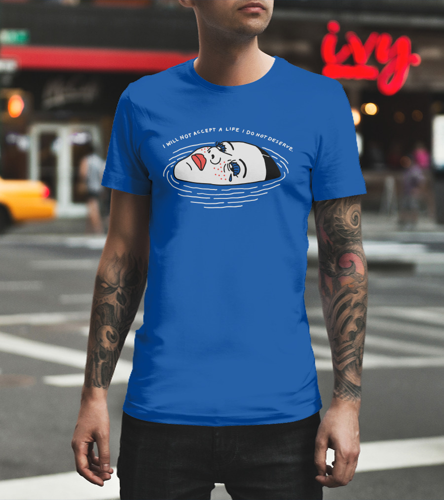 Mia Goth I Will Not Accept A Life I Do Not Deserve Floating Face T-Shirt