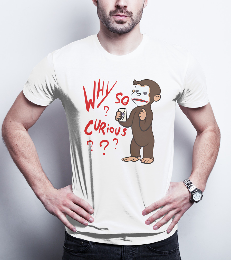 Lucca International Merch Why So Curious Curious George Joker Card T-Shirt