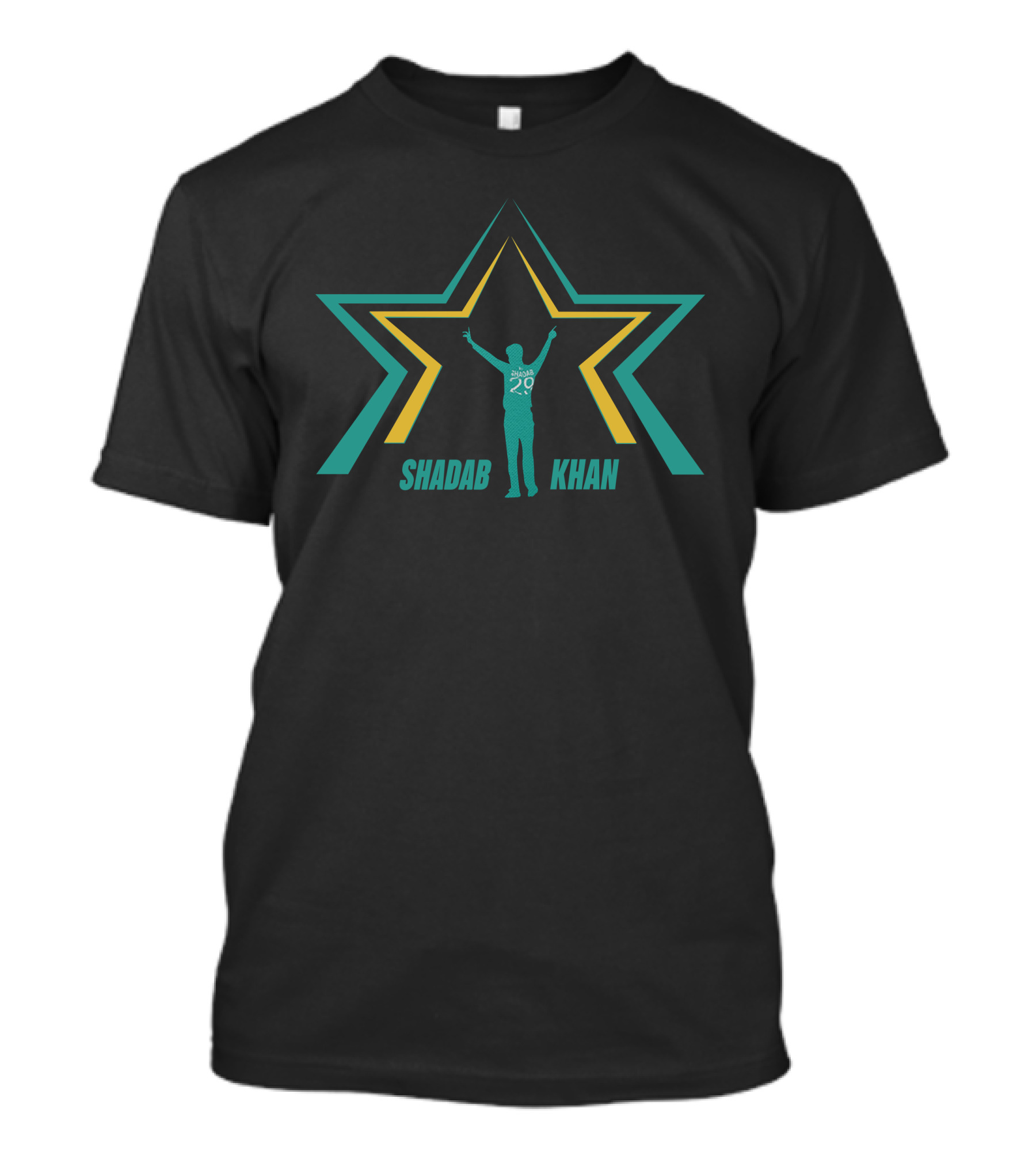 Shadab Khan Star Celebration Number 29 PCB Shop T-Shirt