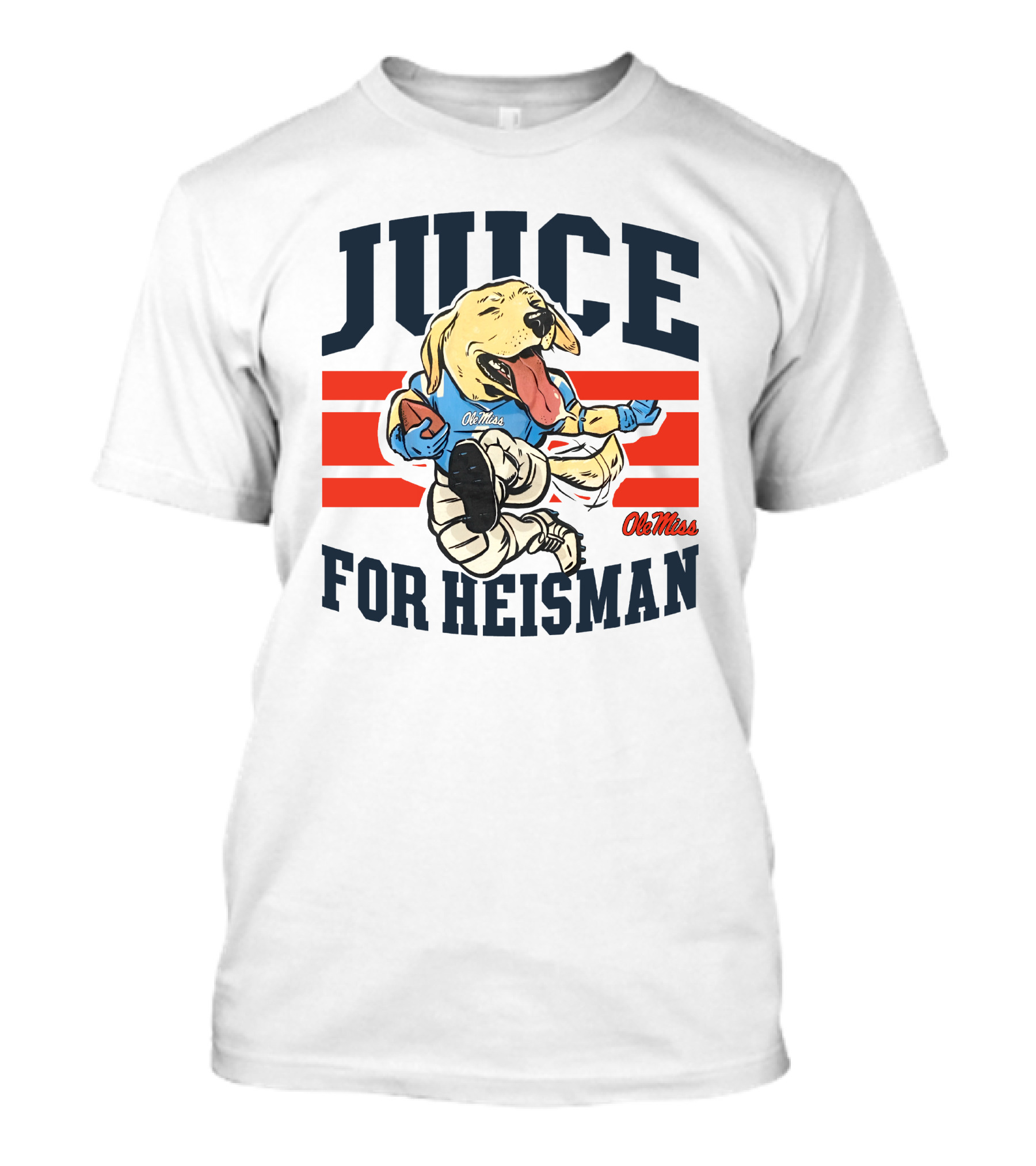 Juice For Heisman Ole Miss Dog Football Cartoon T-Shirt