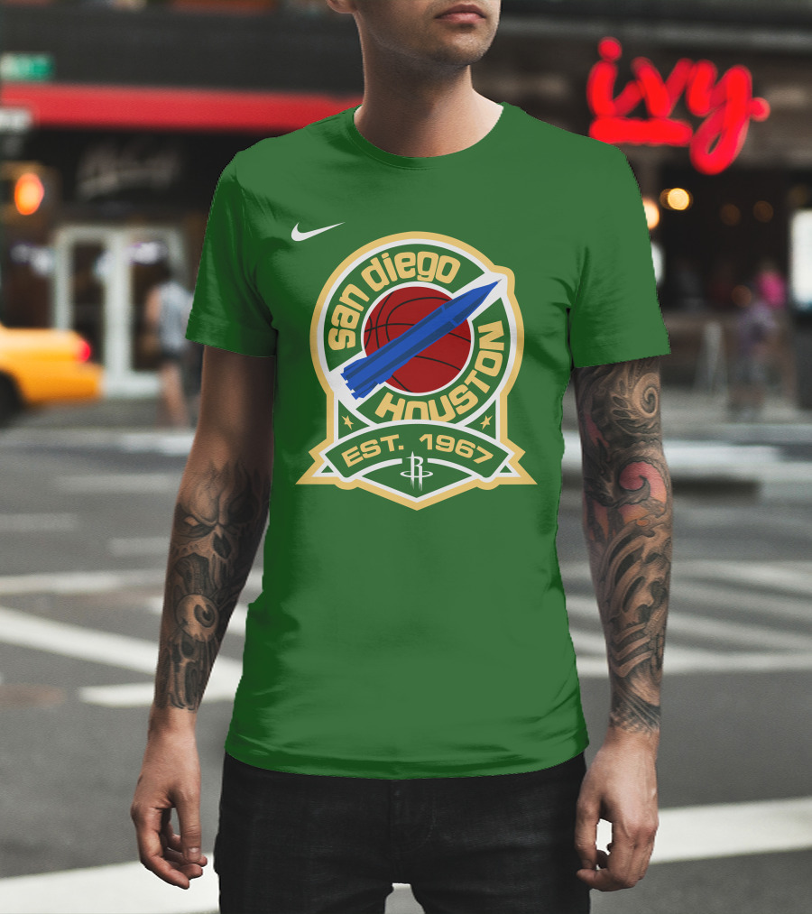 San Diego Houston Basketball Rocket Est 1967 T-Shirt
