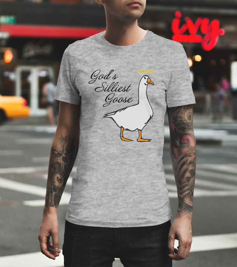 Middleclassfancy God's Silliest Goose Angelic Humor T-Shirt