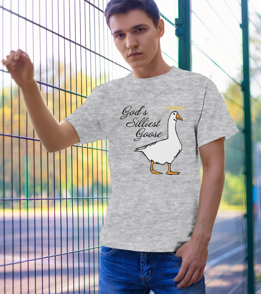 Middleclassfancy God's Silliest Goose Angelic Humor T-Shirt