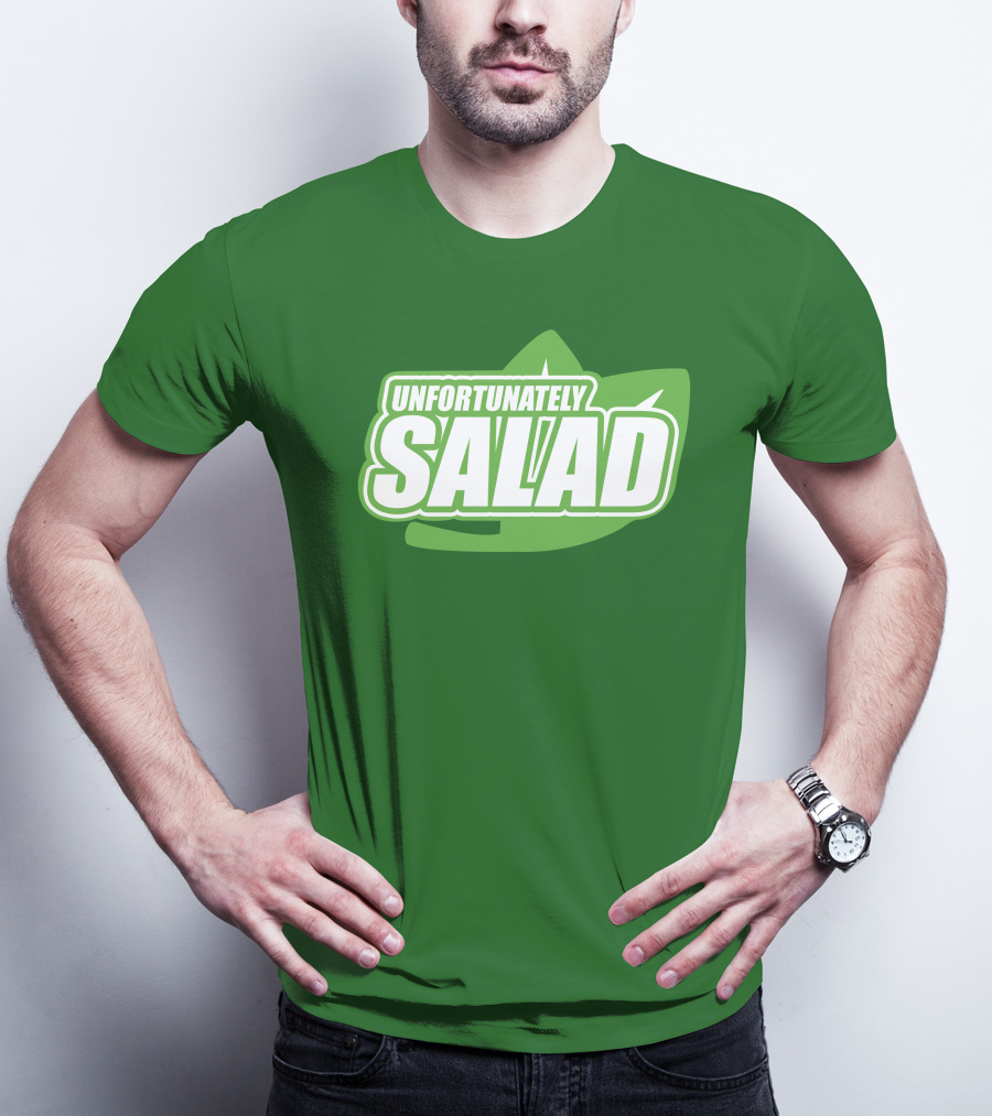 Unfortunately Salad Leaf Logo Mockup T-Shirt