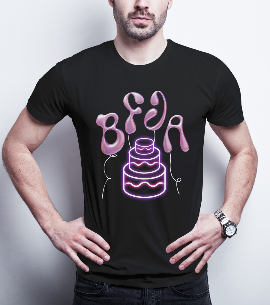 Lydia Chlamydia Bfja Birthday Party Cake Neon Balloon T-Shirt