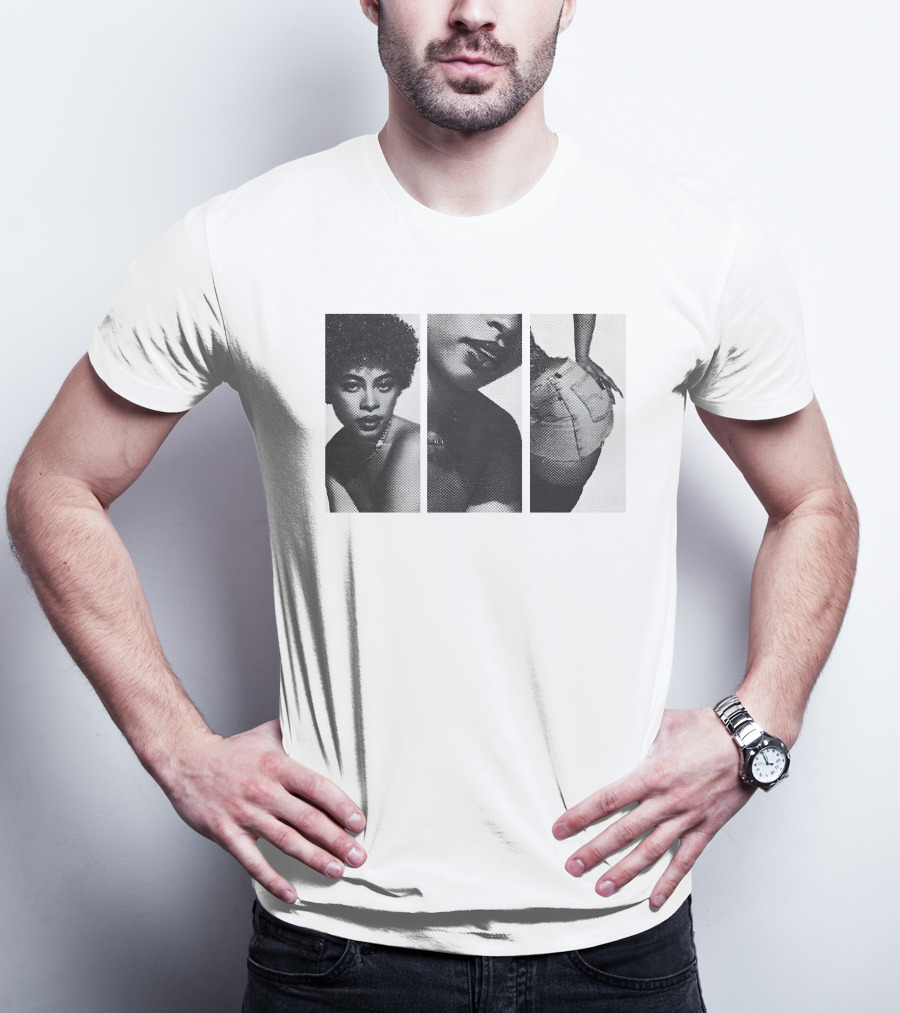 Ice Spices Shop Black And White Photo Triptych T-Shirt